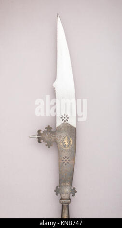 This fauchard, a type of pole weapon used in the medieval and early ...