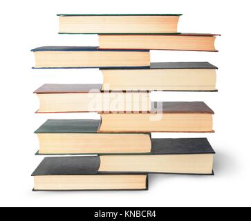 Top view Stack of old paper files isolated on white Stock Photo - Alamy