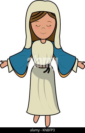 Virgin mary cartoon Stock Vector Image & Art - Alamy