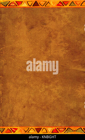 Horizontal background with ethnicity ornaments and old paper texture ...