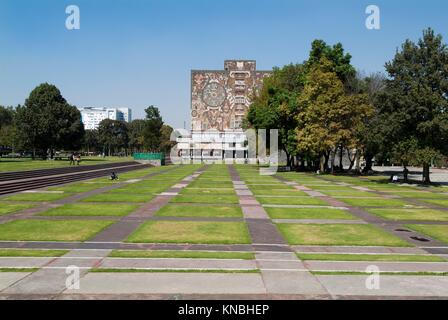 Mexico city University campus library iconic facade created by the ...