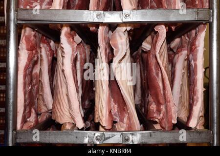 Pork meat industry (parts are Bacon Stock Photo - Alamy