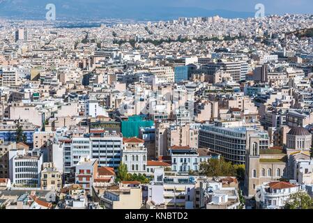 Bird's eye view on Athens, Greece Stock Photo - Alamy