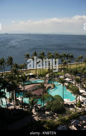 Swimming pool beside Manila Bay, Manila, Philippines, South East Asia ...
