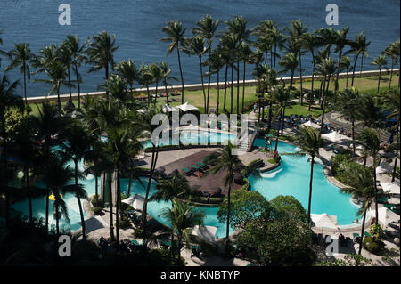 Swimming pool beside Manila Bay, Manila, Philippines, South East Asia ...