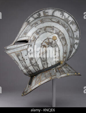 This armet, a type of helmet from the late Middle Ages, features ...