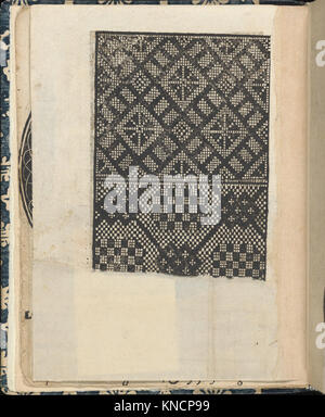 A manuscript page from 'Essempio di recammi' shows intricate textile ...