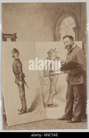 A portrait of Thomas Nast, a famous 19th-century political cartoonist ...