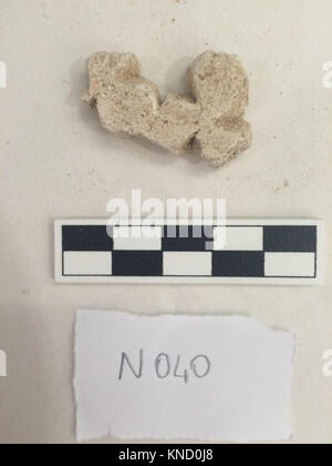 This carved and painted stucco fragment from the 8th to 12th century ...