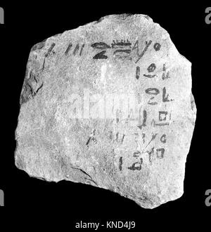 This hieratic papyrus fragment features ancient Egyptian script used ...