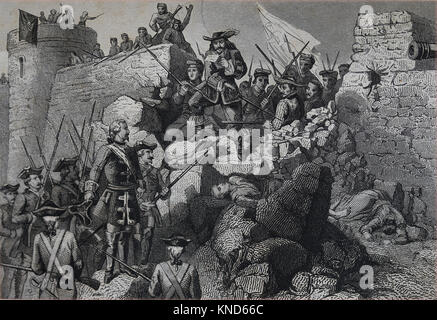 Siege of Barcelona (1713-14). War of Spanish Succession. The general ...