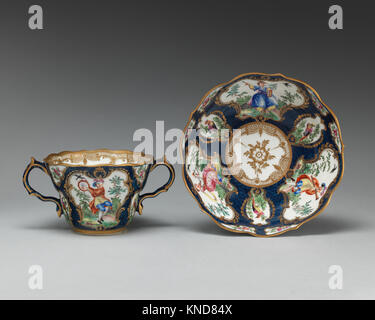 A soft-paste porcelain cup and saucer from the Le Nove Porcelain ...