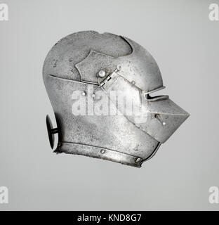 This armet, a type of medieval helmet, was designed to protect the ...