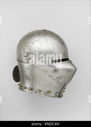 The armet helmet illustrates functional medieval combat armor with ...