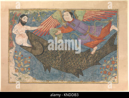 This artwork depicts the biblical story of Jonah being swallowed by the ...