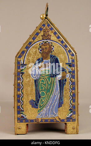 A French medieval chasse depicting Christ in Majesty and the Lamb of ...
