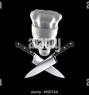 Kitchen chef skeleton - 3D illustration of male human skeleton figure ...