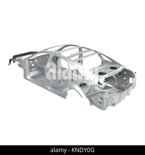 Car Frame without Chassis on white. 3D illustration Stock Photo - Alamy