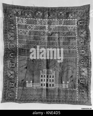 A finely embroidered sampler, showcasing intricate stitching patterns ...