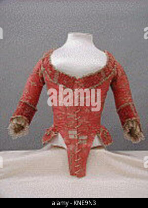 This bodice, part of a historical garment, illustrates the design ...