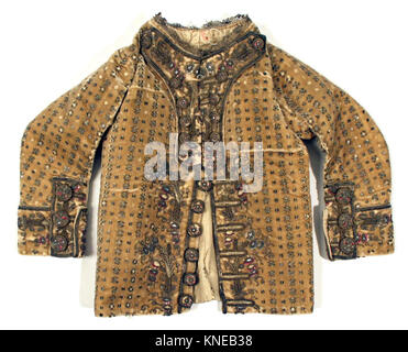 This coat, an example of historical fashion, showcases the elegant and ...