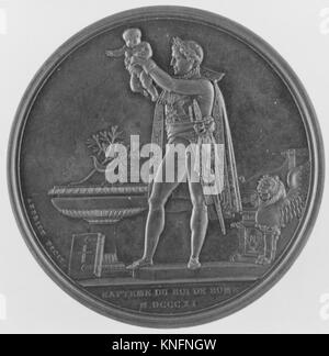 This gilt bronze medallion by Bertrand Andrieu commemorates the ...