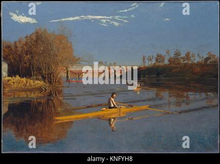 The Champion Single Sculls (Max Schmitt in a Single Scull) - by Thomas Eakins, 1871 Stock Photo ...