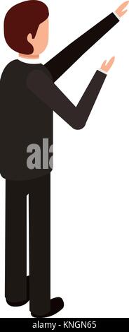 businessman back view standing isometric Stock Vector Image & Art - Alamy