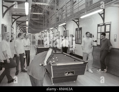 General view of prison wing during inmate association, HMP Winchester ...