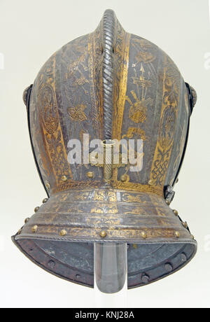 This close helmet, part of a suit of armor, represents medieval ...