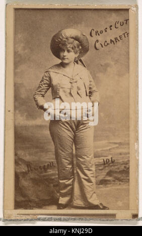 This collectible card depicts actress Lillian Russell and is part of ...