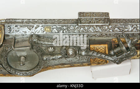 This matchlock gun, part of the MET collection, is an early firearm ...