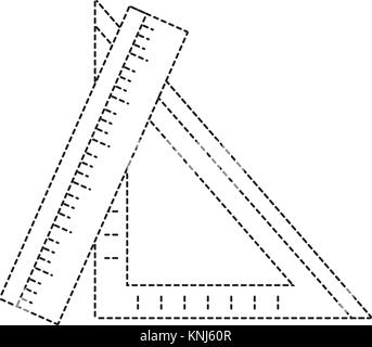 dotted shape ruler school tool object design Stock Vector Image & Art ...