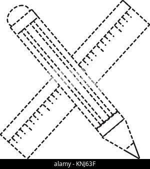 dotted shape ruler school tool object design Stock Vector Image & Art ...