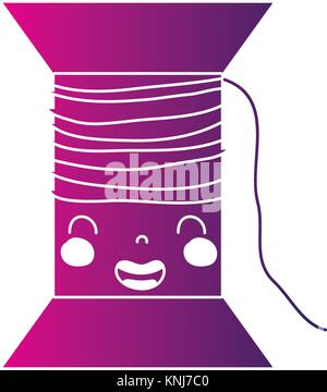 silhouette kawaii cute smile thread object Stock Vector Image & Art - Alamy