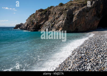 Foneas beach near Kardamyi, West coast of Greece Stock Photo - Alamy