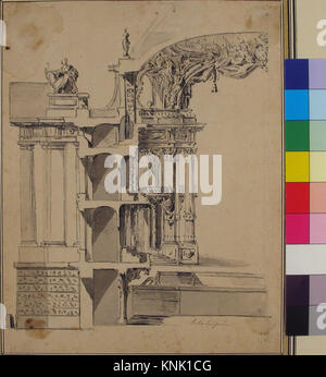 Design for the Proscenium Arch of an Opera house and the Section ...