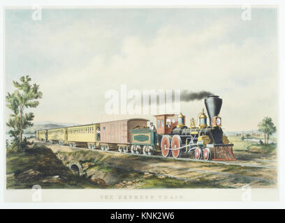 Express Train, drawn by Anglo-Irish engineer by Charles Algernon ...