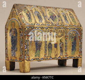 French Chasse from Limoges, circa 1190, showing the Crucifixion and ...