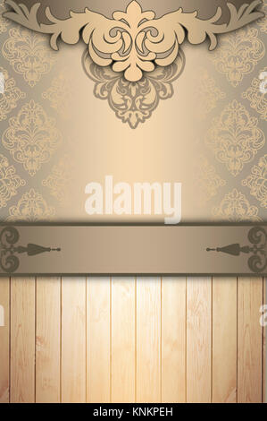 Vintage background with decorative borders and old-fashioned patterns ...
