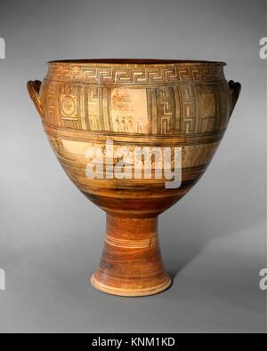 Geometric Terracotta Vase, Funerary Scene, c8th century BC. Artist ...