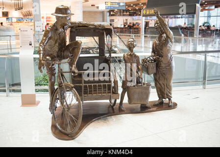 Hey, Ah Chek a bronze sculpture created by Singaporean sculptor and ...