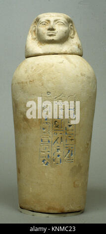Canopic Jar of Manhata, Period: New Kingdom, Dynasty 18, Reign of ...