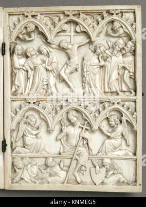 Diptych, 14th century, French, Medium: Ivory with metal mounts Stock Photo - Alamy