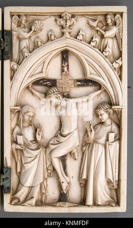 Diptych with Virgin and Child and Crucifixion 14th century (?) French. Diptych with Virgin and ...