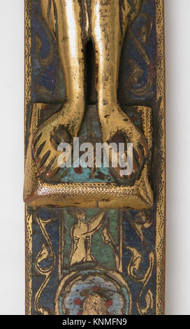 Crucifix, 13th century, French, Made in Limoges, France, Medium: Champlevé enamel, copper-gilt ...