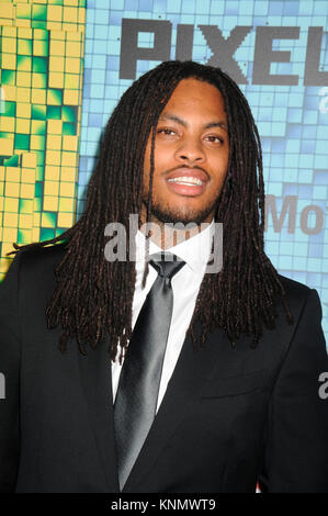 (L-R) Actor Adam Sandler and Waka Flocka attend the 'Pixels' New York ...