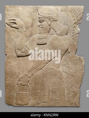 Relief panel, Neo-Assyrian, ca. 883–859 B.C., Mesopotamia, Nimrud ...