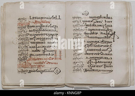 A manuscript codex of Coptic prayers on parchment, exhibiting ...