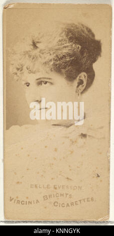 A cigarette card depicting Belle Evesson from the Actors and Actresses ...